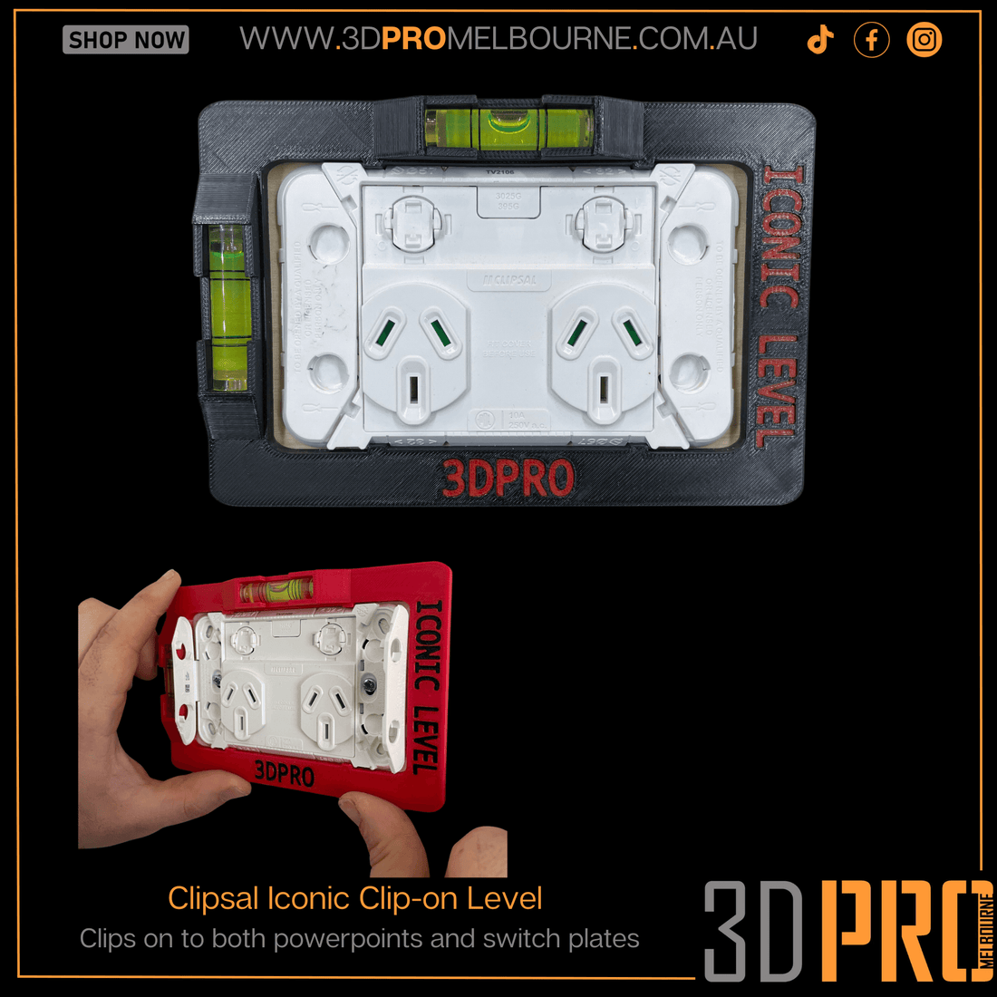 Shop with us for Clipsal Iconic clip-on level | 3D Pro