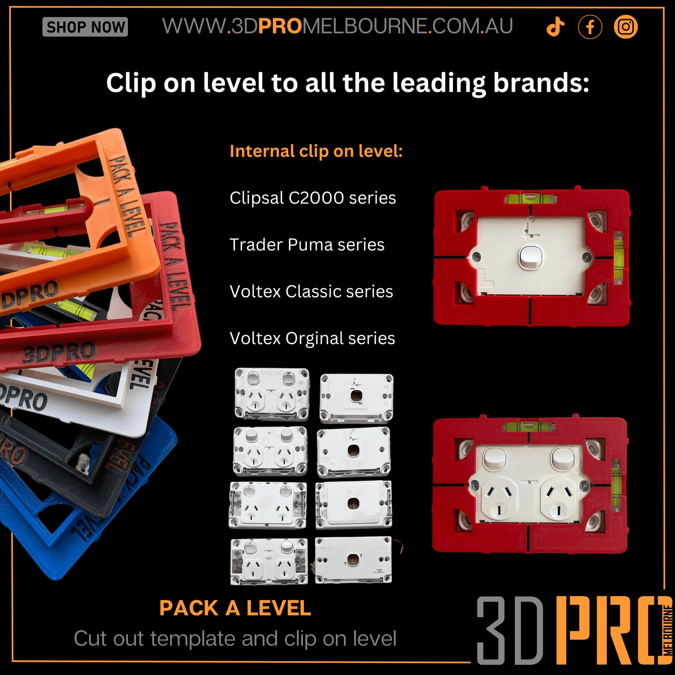 Shop with us for Clipsal Iconic clip-on level | 3D Pro