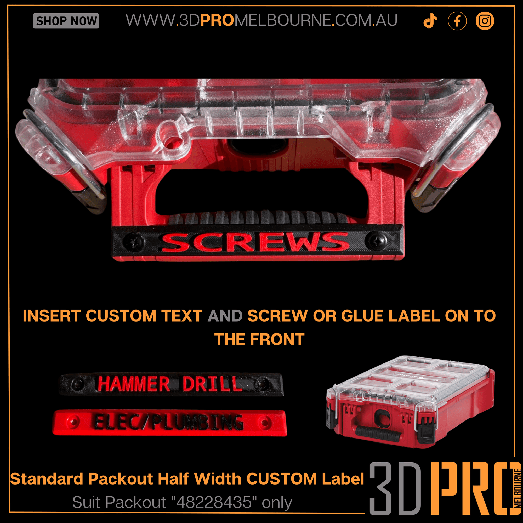 3D Pro | PackOut Shelving and 3D Printed Tradie Accessories