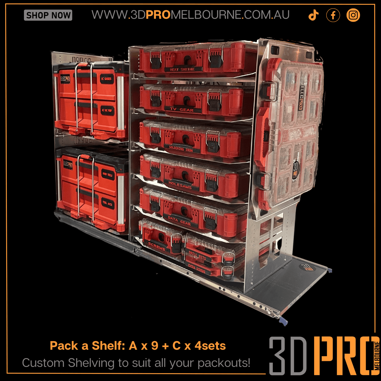 PACK-A-SHELF - Packout shelving
