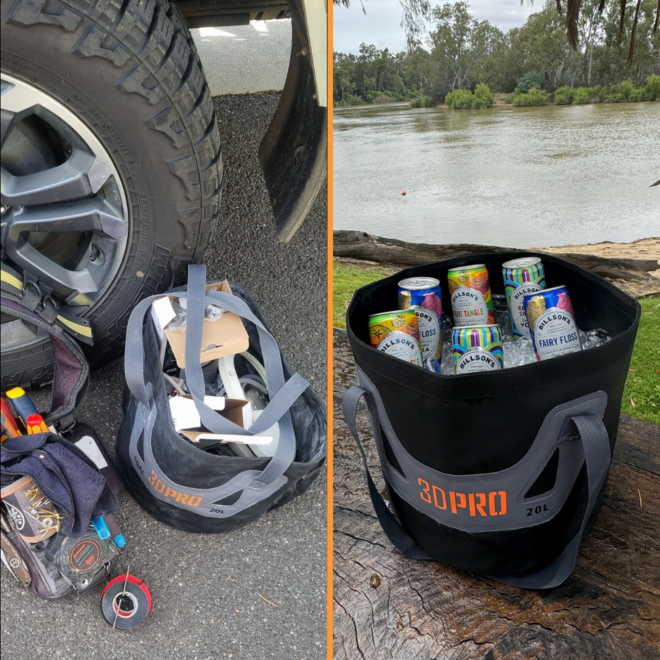 Folding buckets - collapsable/watertight/20litre and 40litre