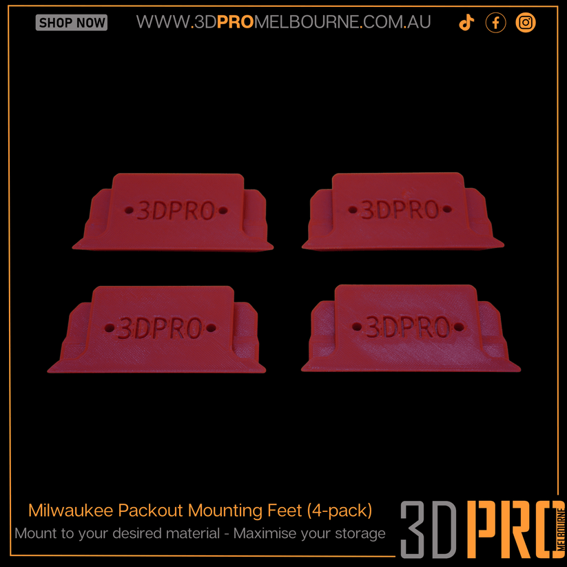 Explore our Milwaukee Packout mounting feet collections | 3D Pro